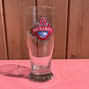 Rickard’s Red Logo Glass Vintage Beer Pint Glass Advertisement Barware ...