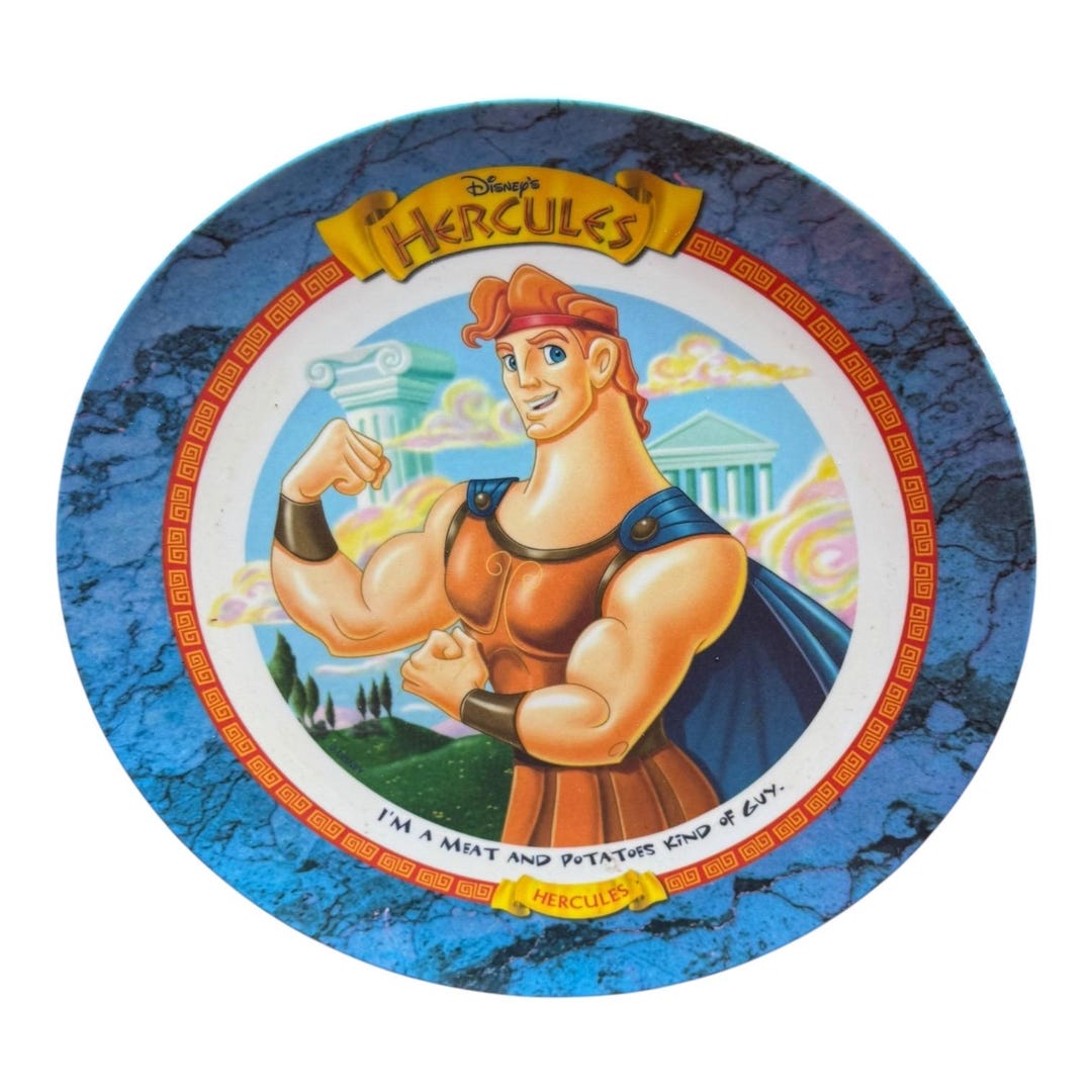 Hercules Plate Mcdonald’s Plastic Melamine 1997 Disney Vintage Kids ...