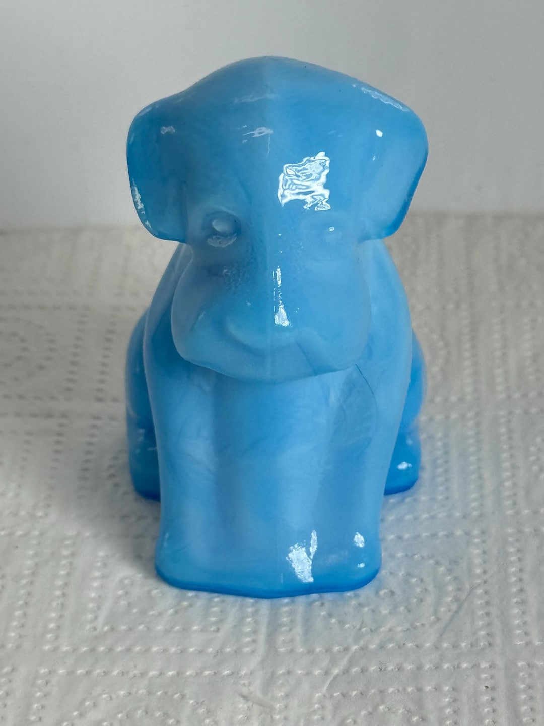 Dog Puppy, Glass Slag, Vintage, Glass Animal Figurine Standing Slag ...