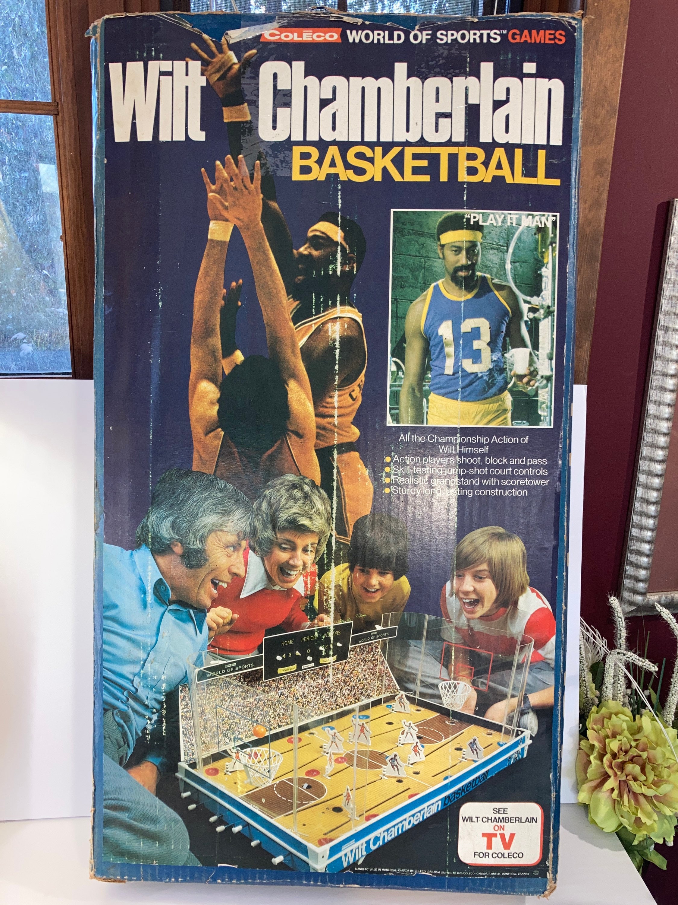 Coleco, Basketball, Game, Wilt Chamberlain, 1973, Vintage, Table Game ...