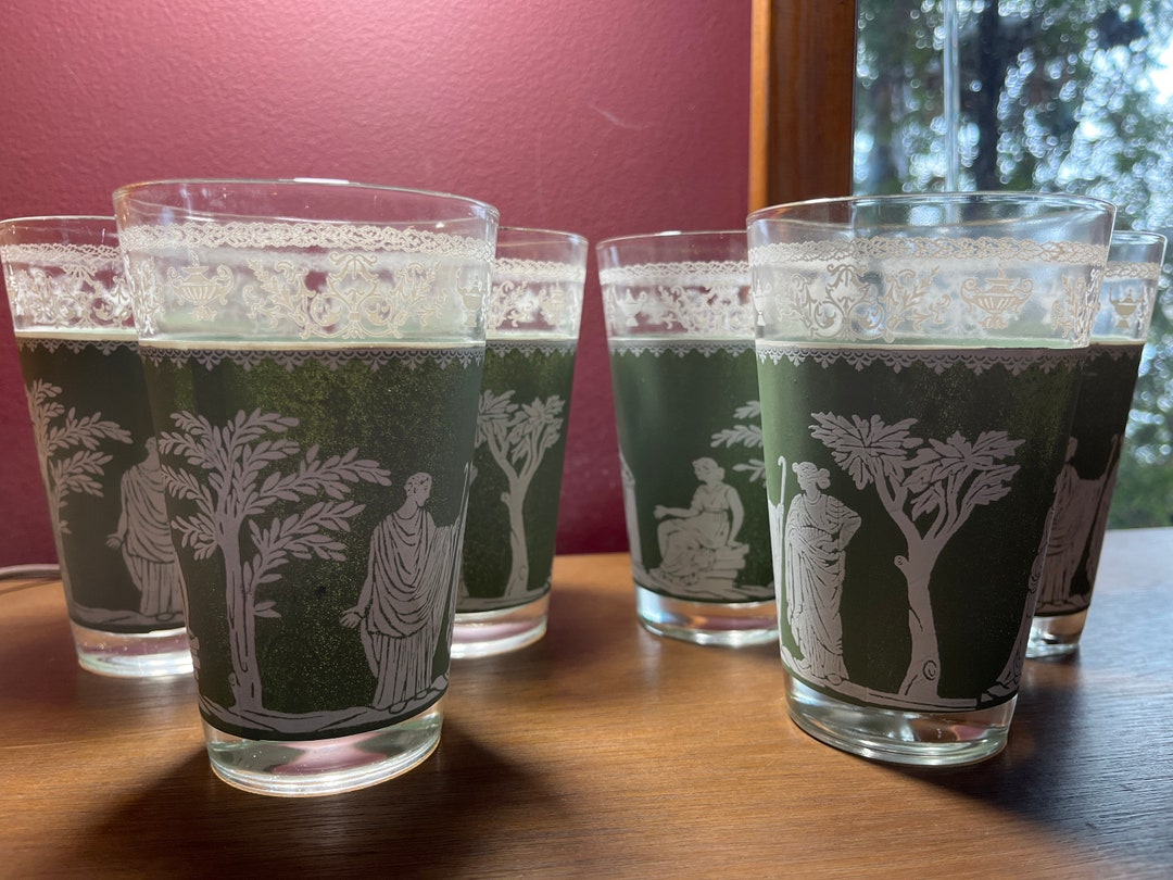 Jeanette Glass, Beer Glasses, Hellenic,, Greek, Roman, Greco, Wedgewood ...