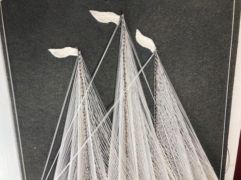 Ship String Art Nautical Retro Sea Transportation Art - Etsy