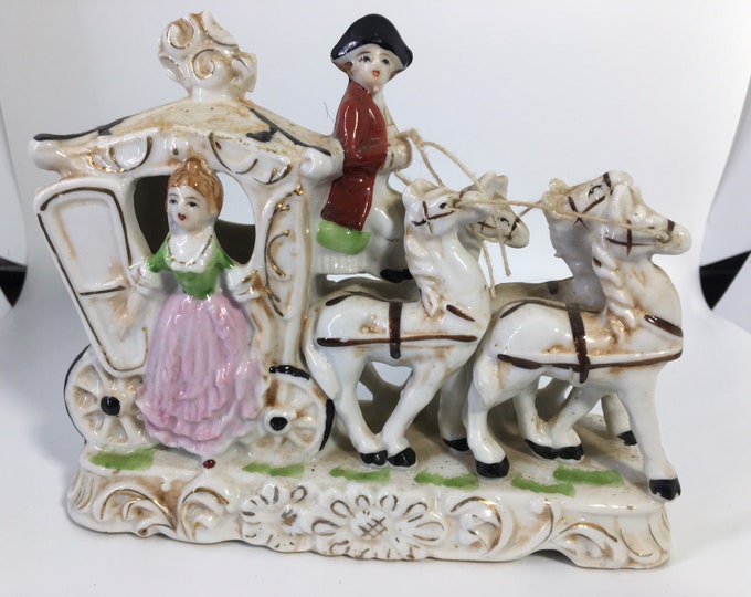 Victorian, White, Horse Drawn Carriage, Stage Coach, Footman, Lady ...