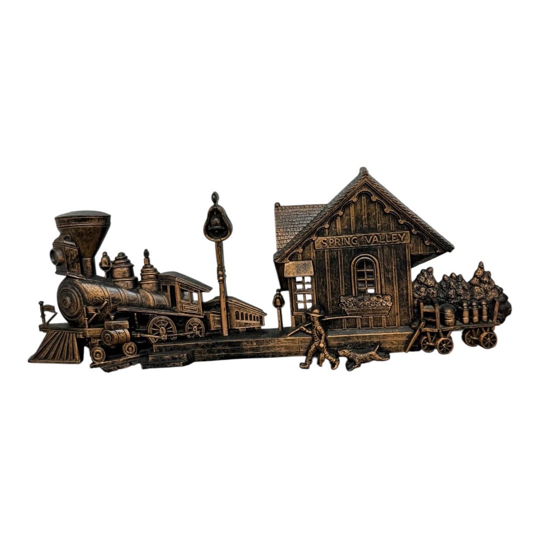 Train Station Locomotive Coppercraft | Wall Plaques | Vintage Decor ...