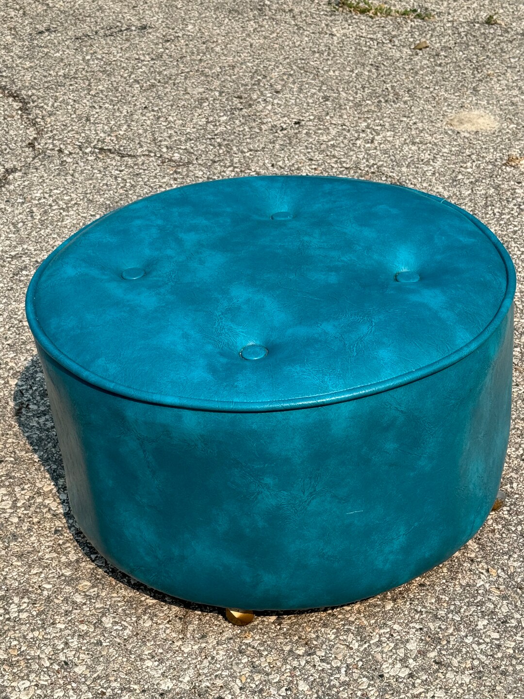 Hassock Atomic Foot Stool, Atomic, Chair, MCM, Mid Century, Vinyl ...