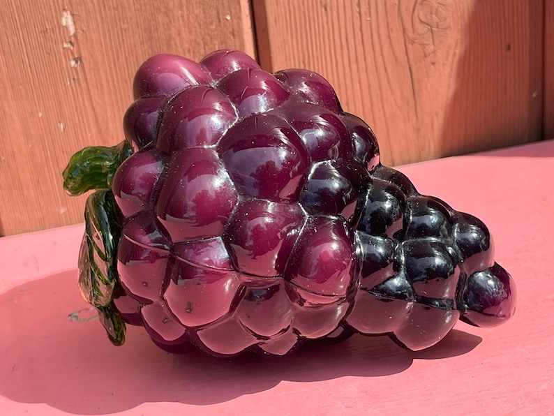 Grapes Purple Fruit Cluster murano Glass Fruit Art Glass - Etsy