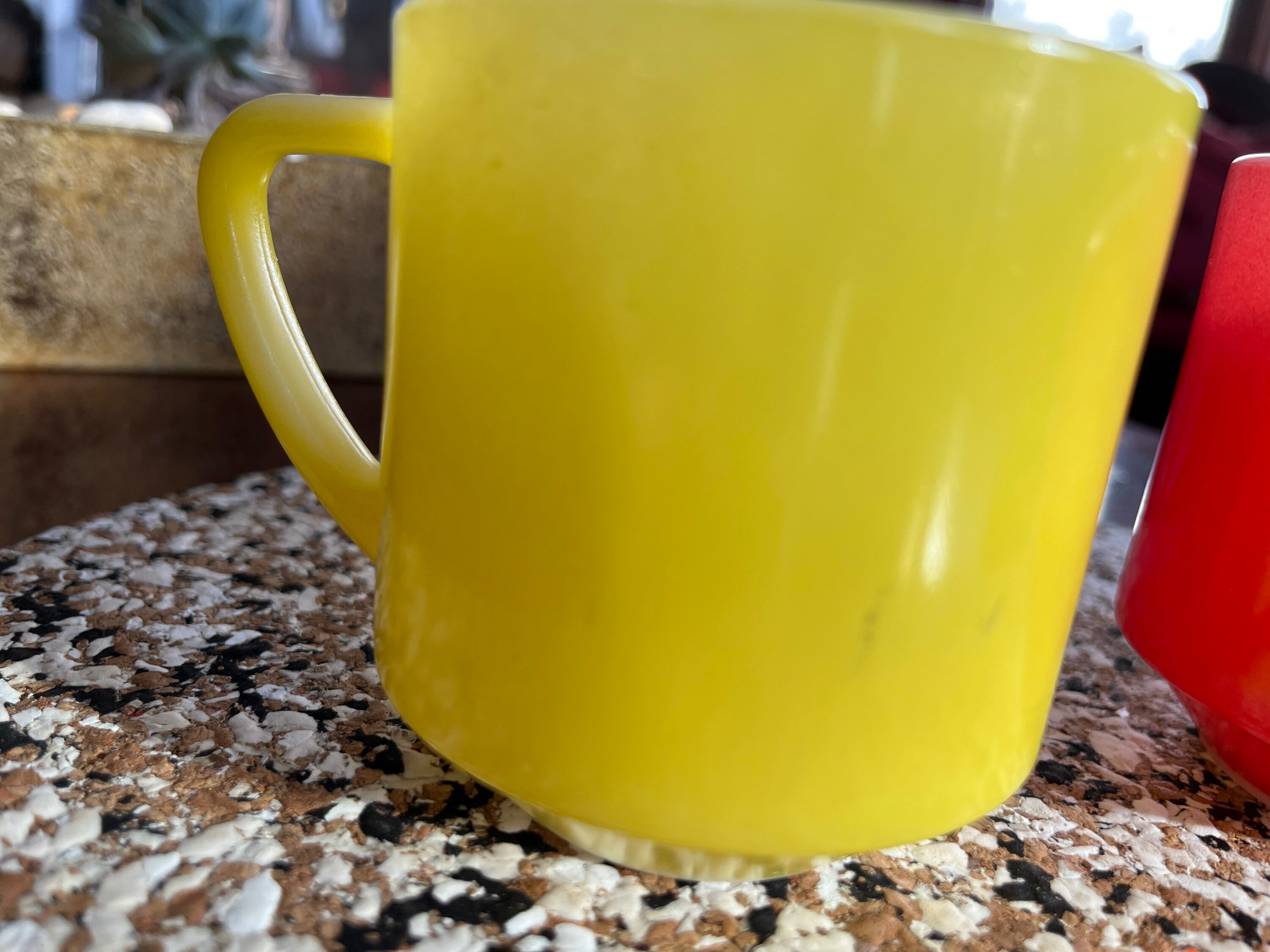 Mugs Federal Glass Milk Glass Cup Heat Proof Set of 2 Vintage Coffee ...
