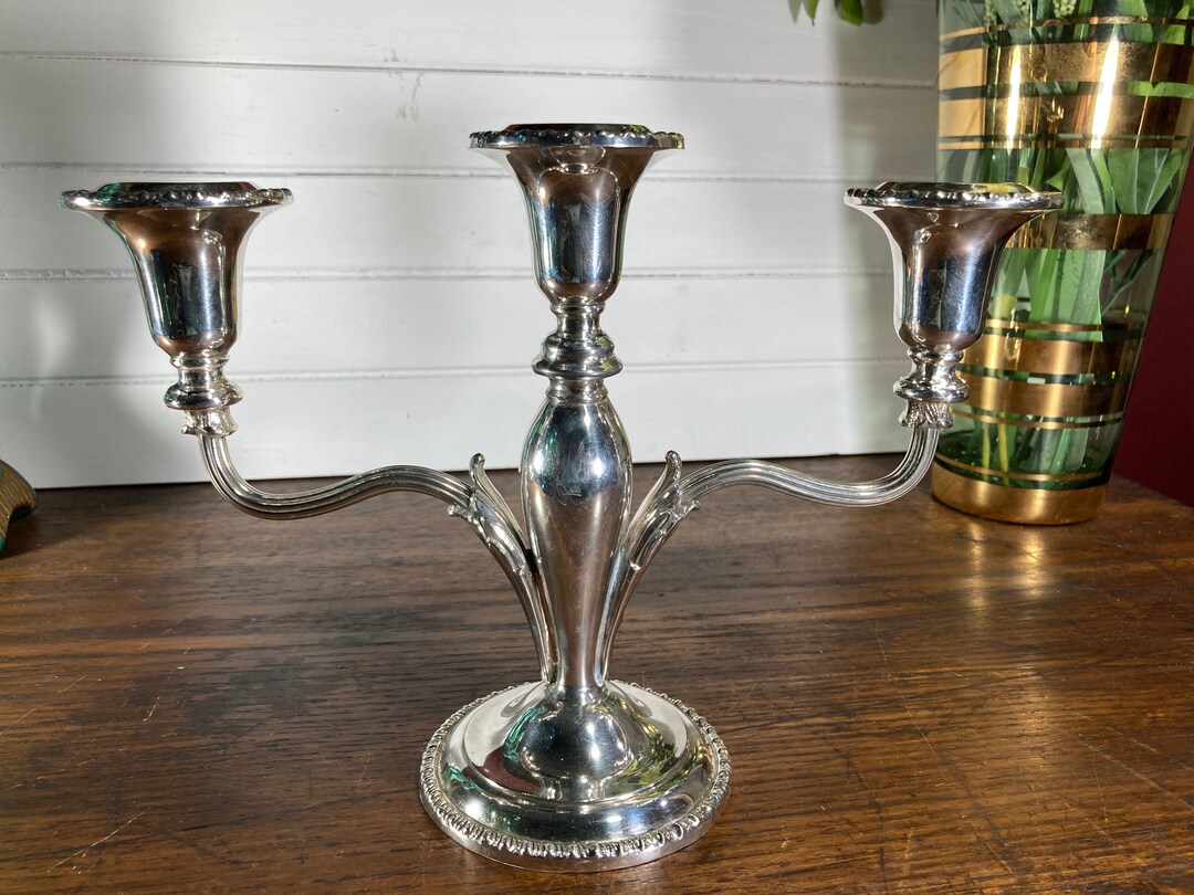 Vintage Coronet Silver Plated Triple Tulip Candelabra - Etsy