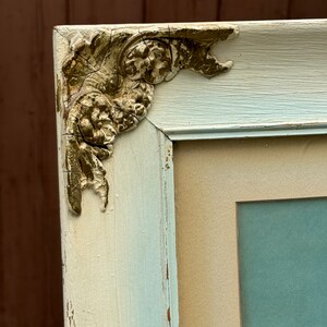 ARTWORK Mountain Lake Scenery Wood Frame Behind Glass Lithograph ...