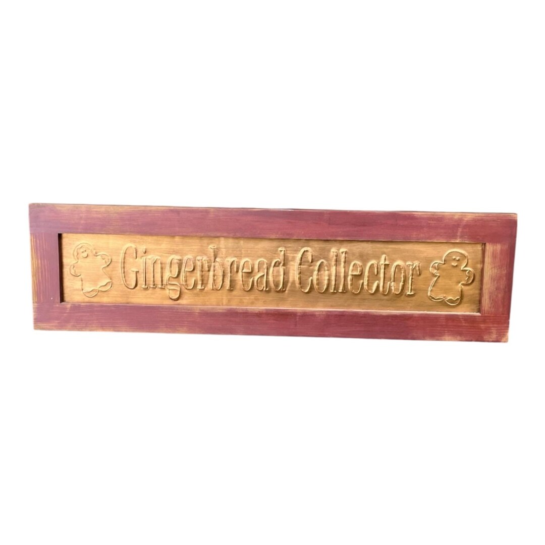 Gingerbread Collector Sign Wall Hanging Copper Wood Vintage Home Decor ...