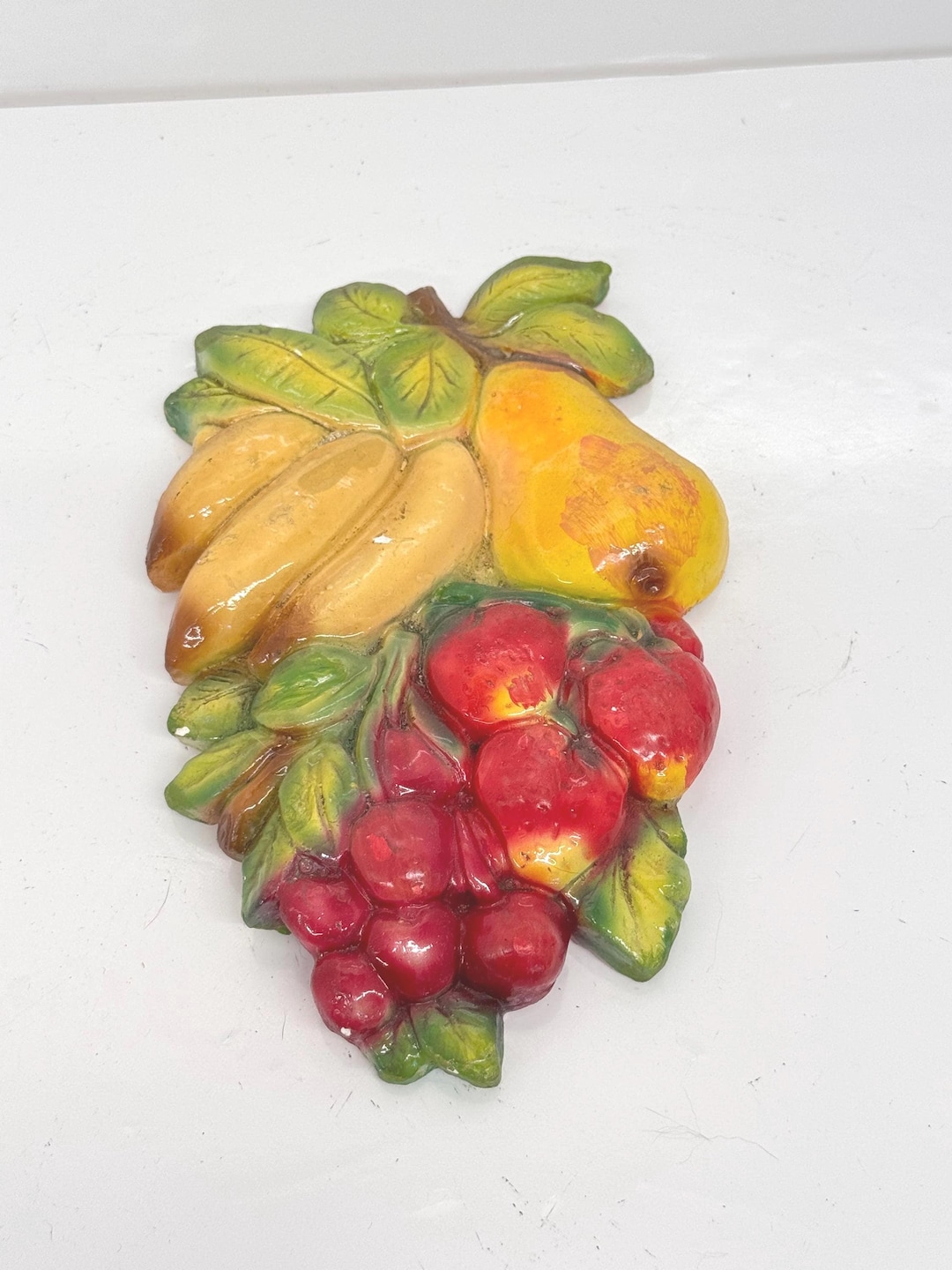 Vintage Chalkware Fruit Wall Plaque: Country Kitchen Decor - Etsy