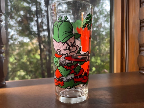 Glass Looney Tunes Bugs Bunny Elmer Fudd Hunting Season Glass - Etsy