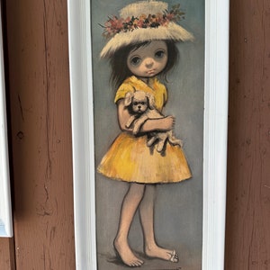 Mid Century Vintage Frances Big Eyes Set of 2 Girl Puppy Ballet Plastic ...
