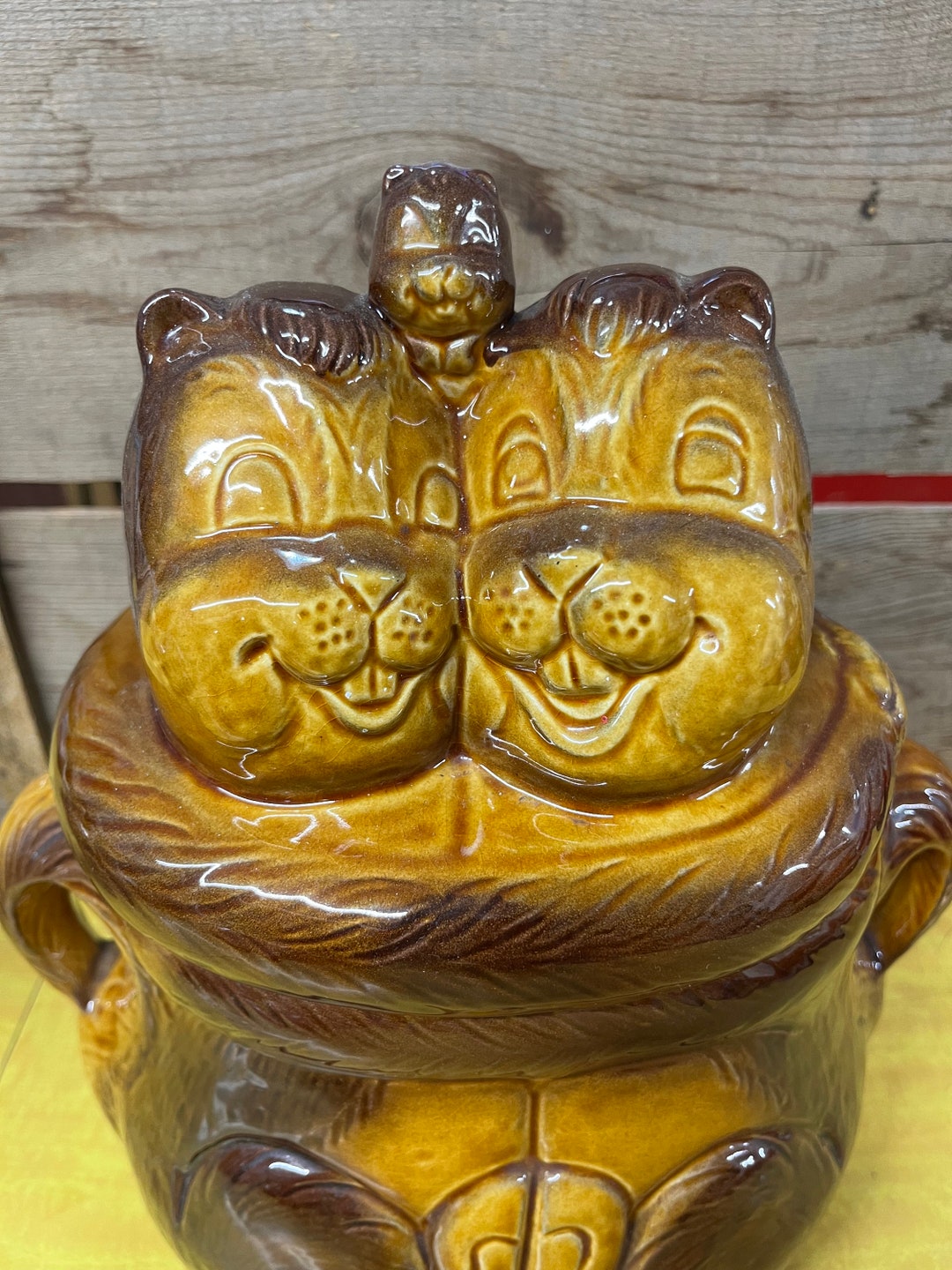 Ceramic Beavers, Family, Animal Cookie Jar, Large, Vintage, Glazed ...