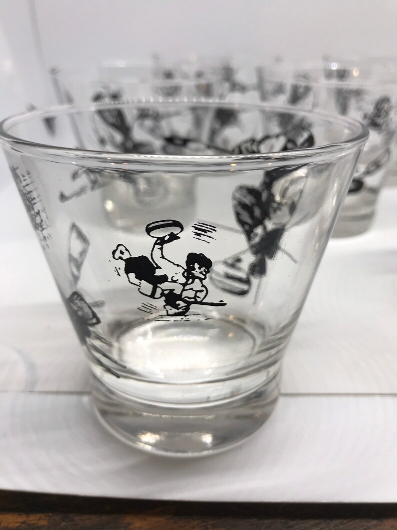 Curling Glass Tumbler Curling Rock Curling Broom Tam O Shanter - Etsy