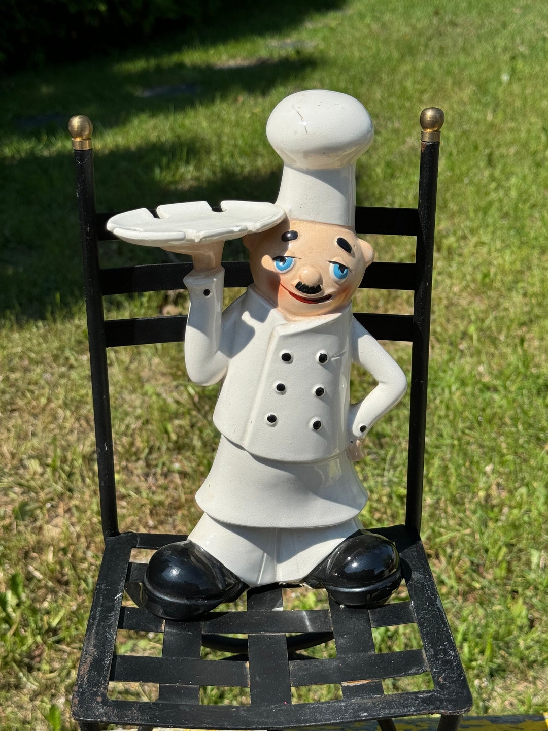 Italian Chef Utensil Holder Kitchen Hand Painted Set Utensil Holder ...