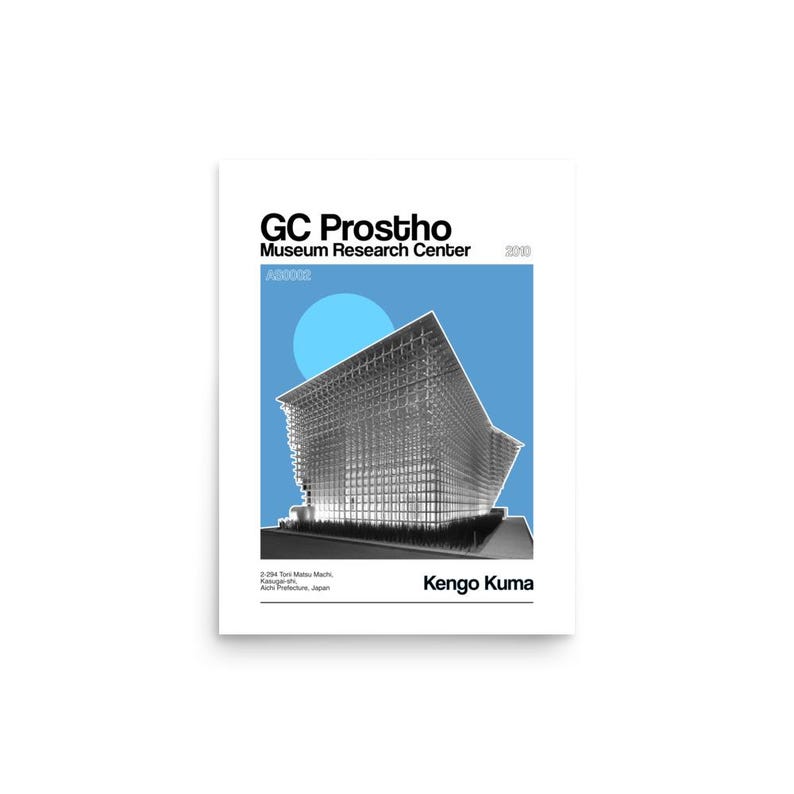 Kengo Kuma Architecture Print: GC Prostho Museum, Modernist Japan Wall ...