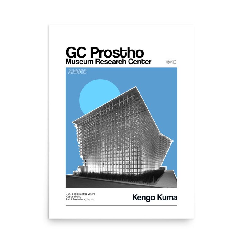 Kengo Kuma Architecture Print: GC Prostho Museum, Modernist Japan Wall ...
