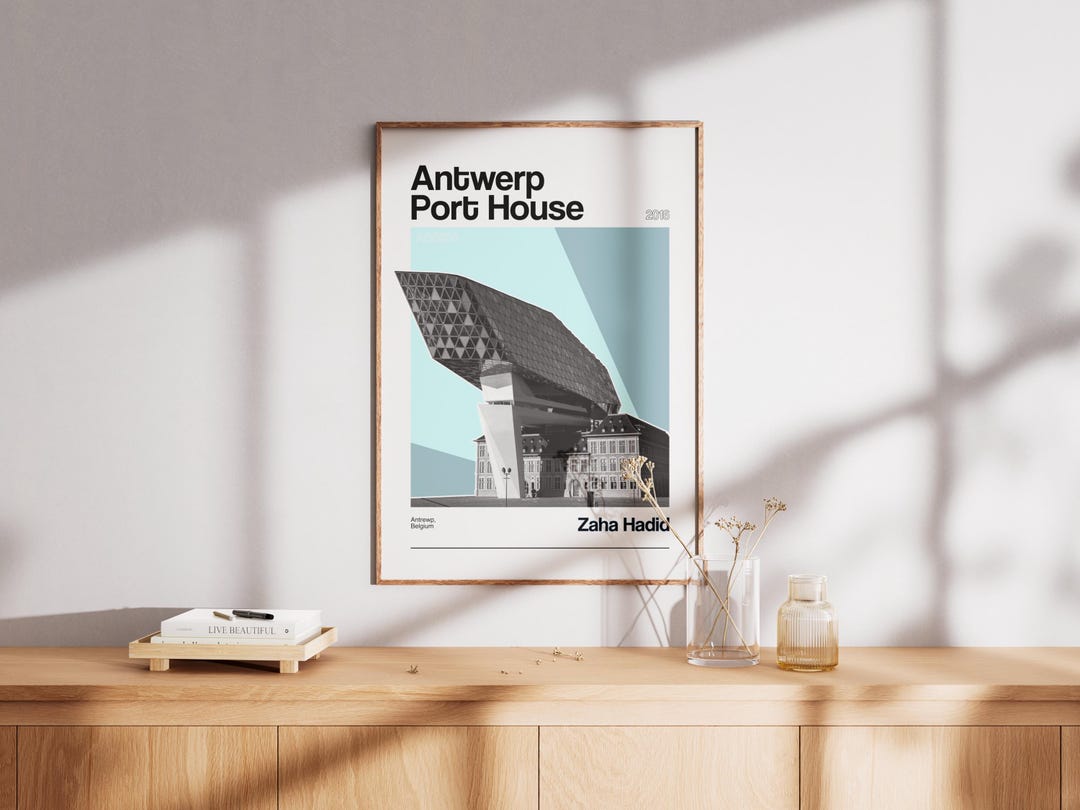 Zaha Hadid Architecture Poster Print & Digital – Modernist Minimalist ...