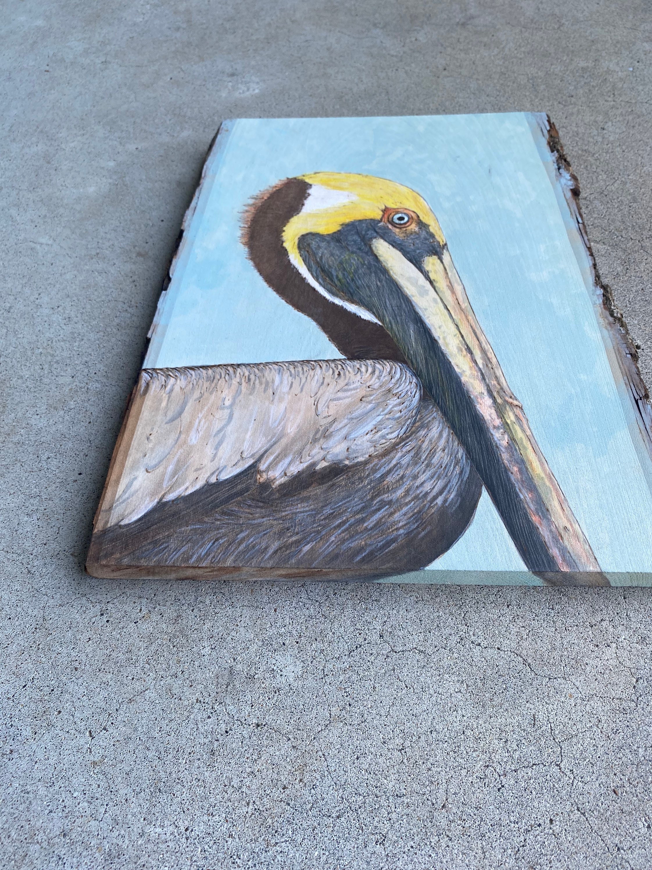 Pelican Art, Original Art, Bird Art, Wood Art, Wood Wall Art, Pelicans ...