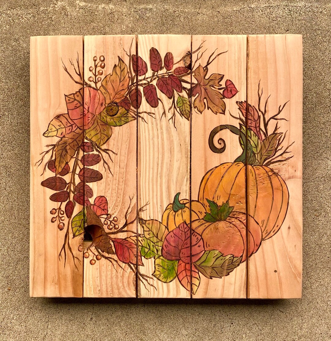 Pumpkin Wall Art, Fall Wood Decor, Wood Wall Hanging - Etsy