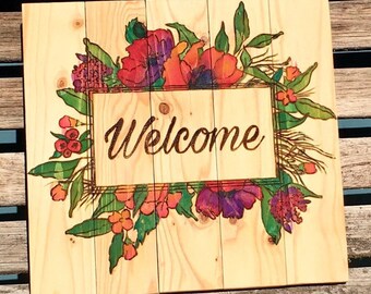 Wood Burned Sign - Etsy