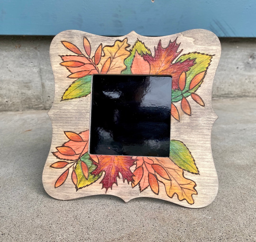Picture Frame, Fall Leaves Picture Frame - Etsy