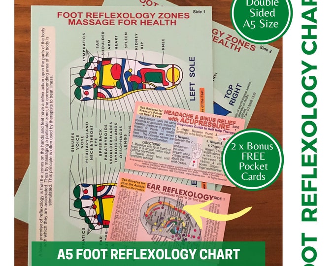 Acupressure Reflexology Chart With Precise Hand Diagrams. Professional Print. - Etsy Canada