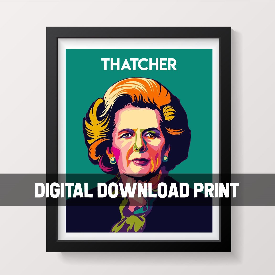 Margaret Thatcher Poster, Famous Women Poster, Wall Art Decor, Feminist ...