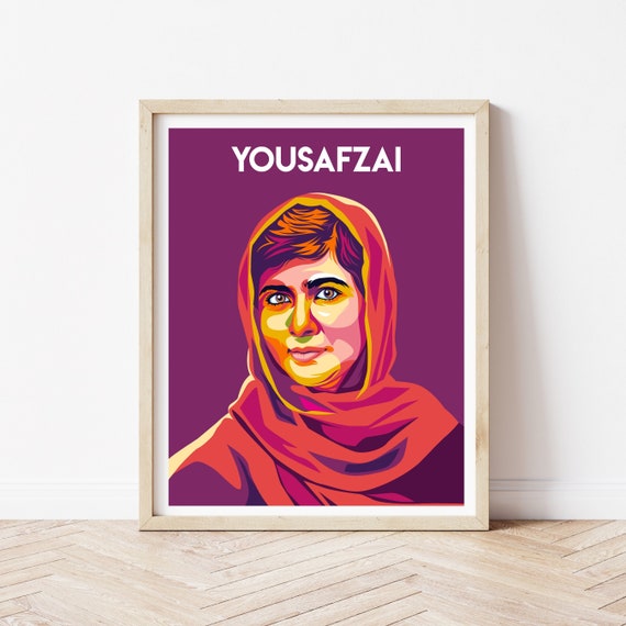 Malala Yousafzai Poster Famous Women Poster Wall Art Decor | Etsy