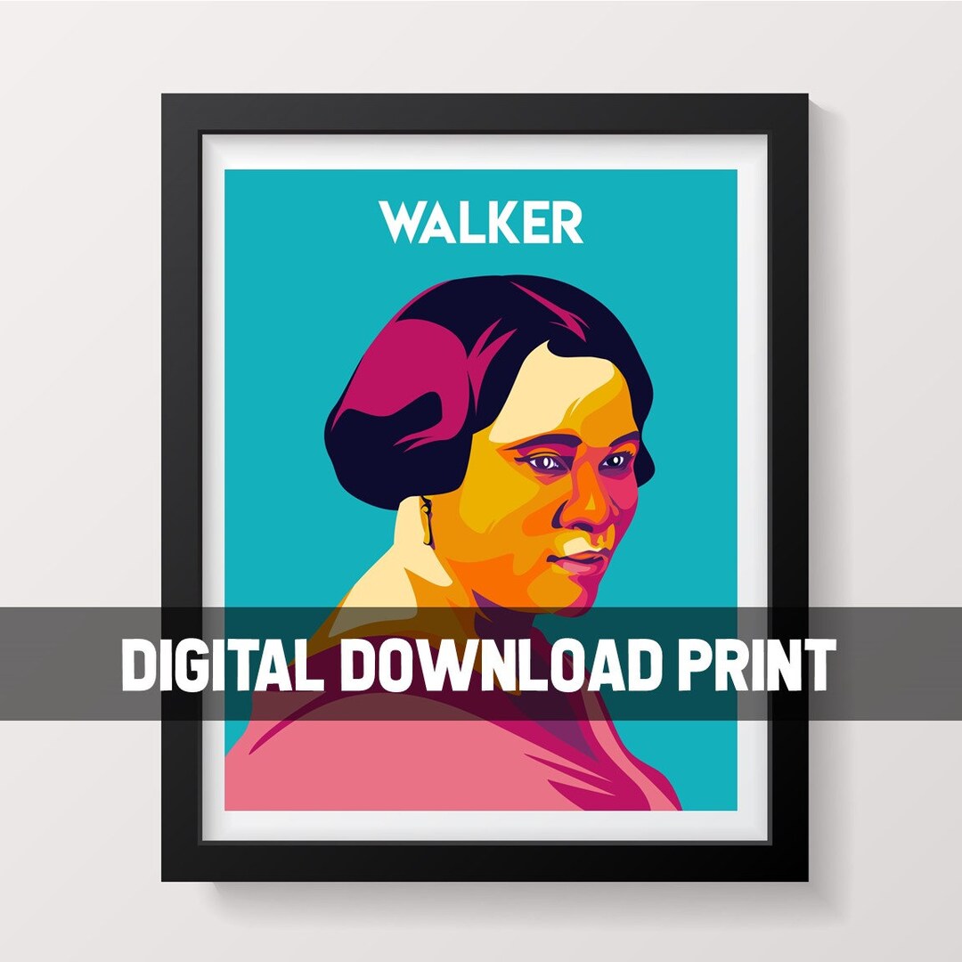 CJ Walker Poster, Madame Walker, Poster, Wall Art Decor, Feminist Print ...