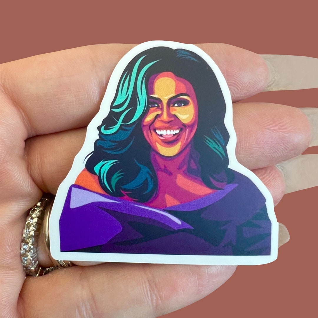 Michelle Obama Sticker, Science Sticker, Feminist Sticker, Water Bottle ...