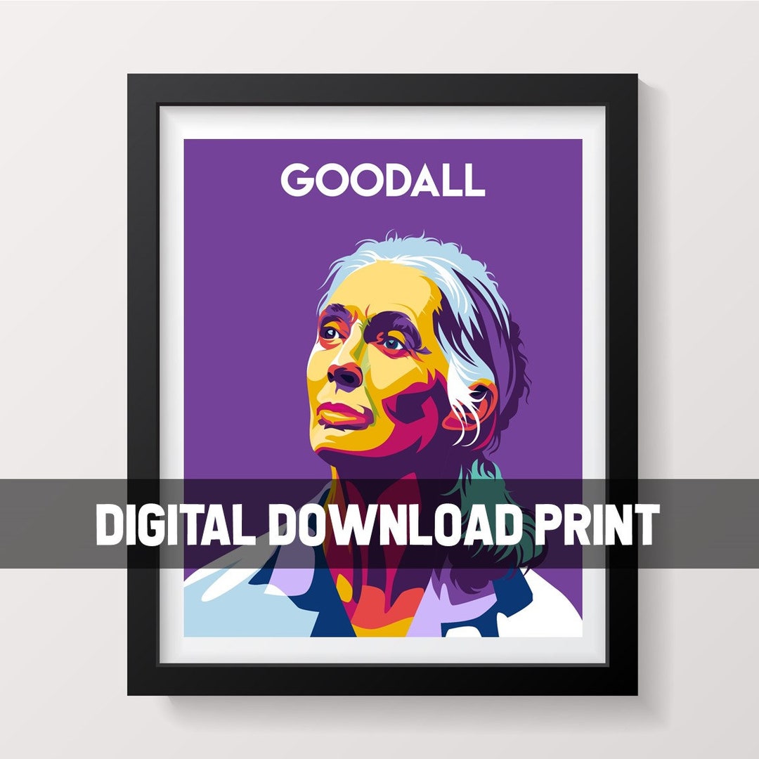 Jane Goodall Poster, Science Poster, Wall Art Decor, Feminist Print - Etsy