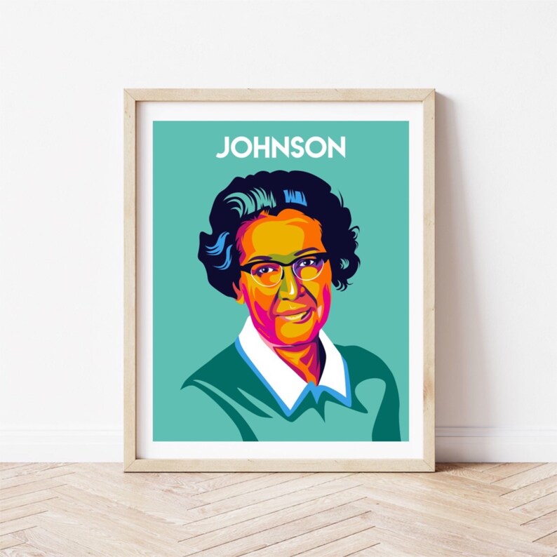 Katherine Johnson Poster, Famous Women Poster, Wall Art Decor, Feminist ...