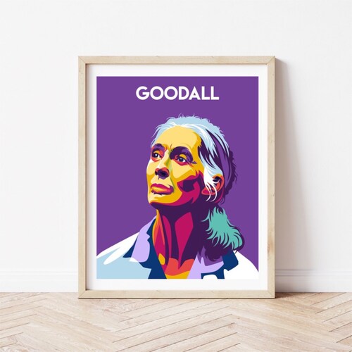 Jane Goodall Women in History Print/poster unframed - Etsy