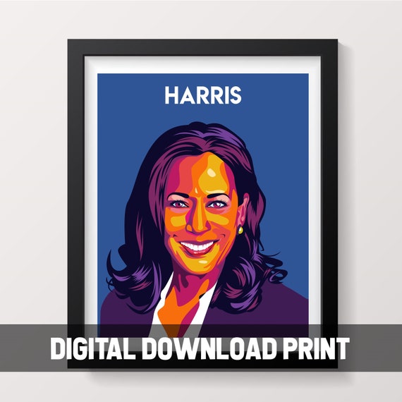 Kamala Harris Poster Political Women Poster Digital Art | Etsy