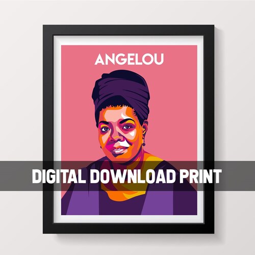 Maya Angelou Poster Famous Women Poster Wall Art Decor - Etsy
