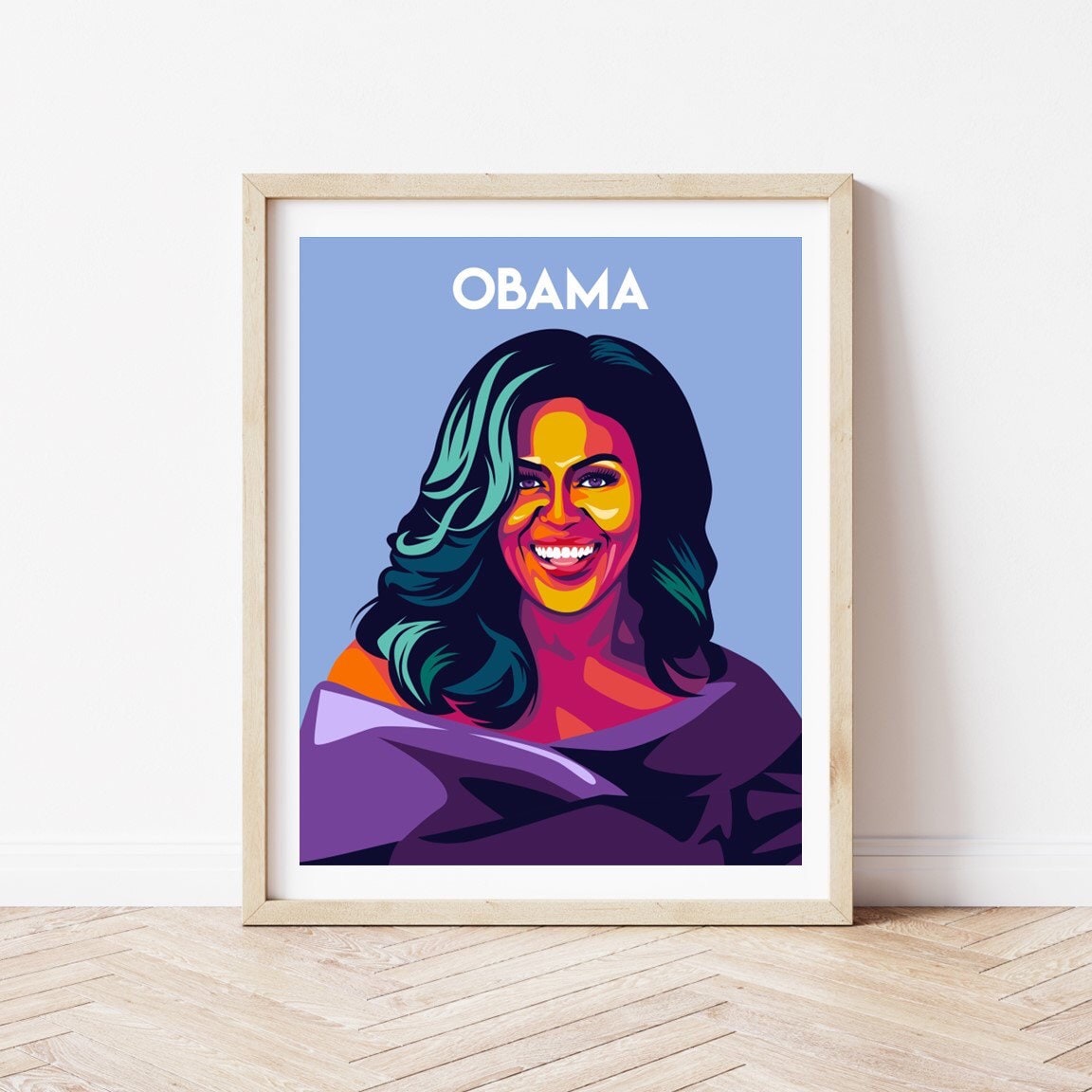 Michelle Obama Poster, Famous Women Poster, Wall Art Decor, Feminist ...