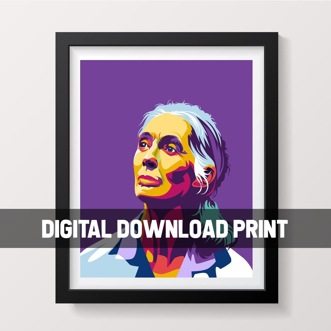 Jane Goodall Poster Science Poster Wall Art Decor (Download Now) - Etsy