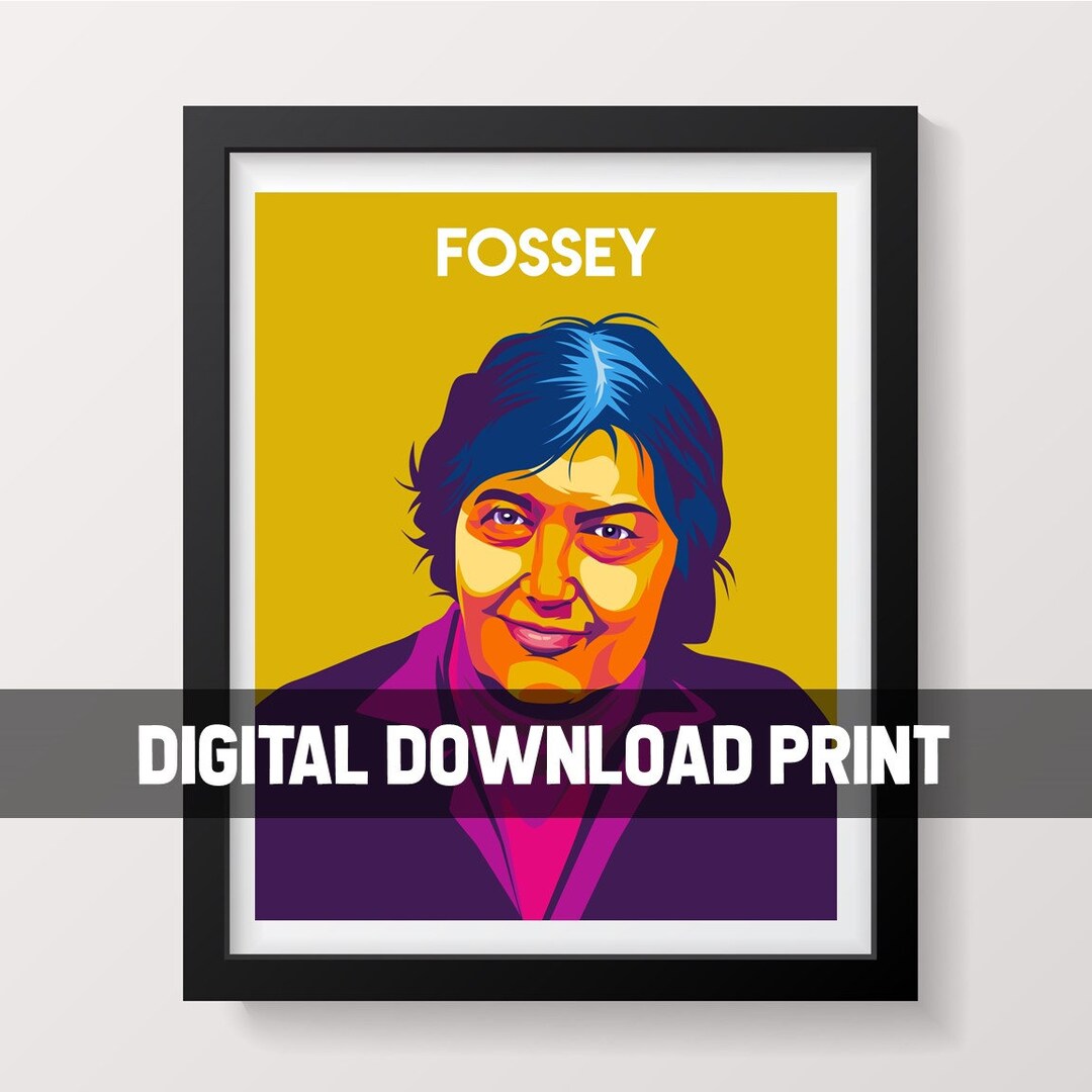 Dian Fossey Poster Science Poster Wall Art Decor Feminist - Etsy