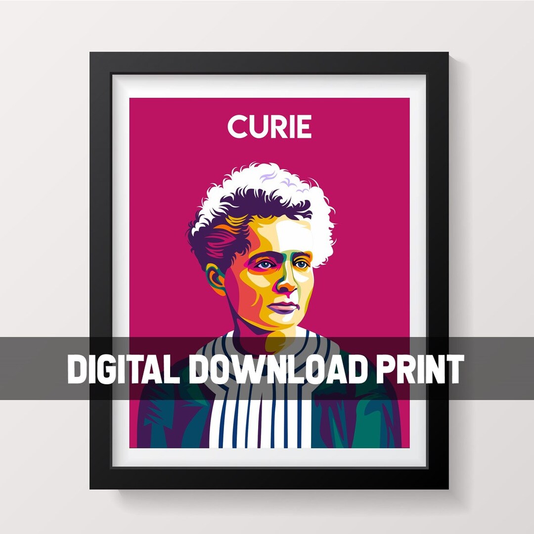 Marie Curie Poster, Science Poster, Wall Art Decor, Feminist Print ...