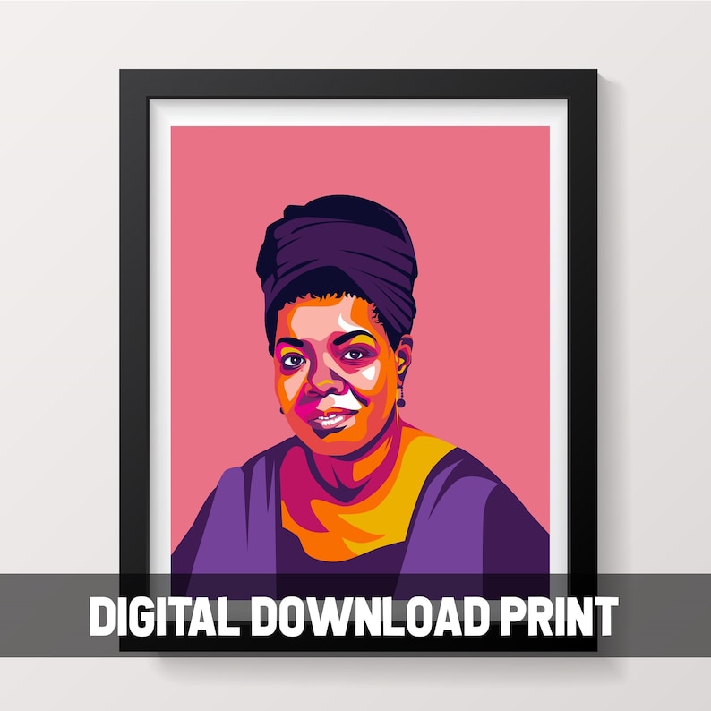 Maya Angelou Poster Famous Women Poster Wall Art Decor | Etsy
