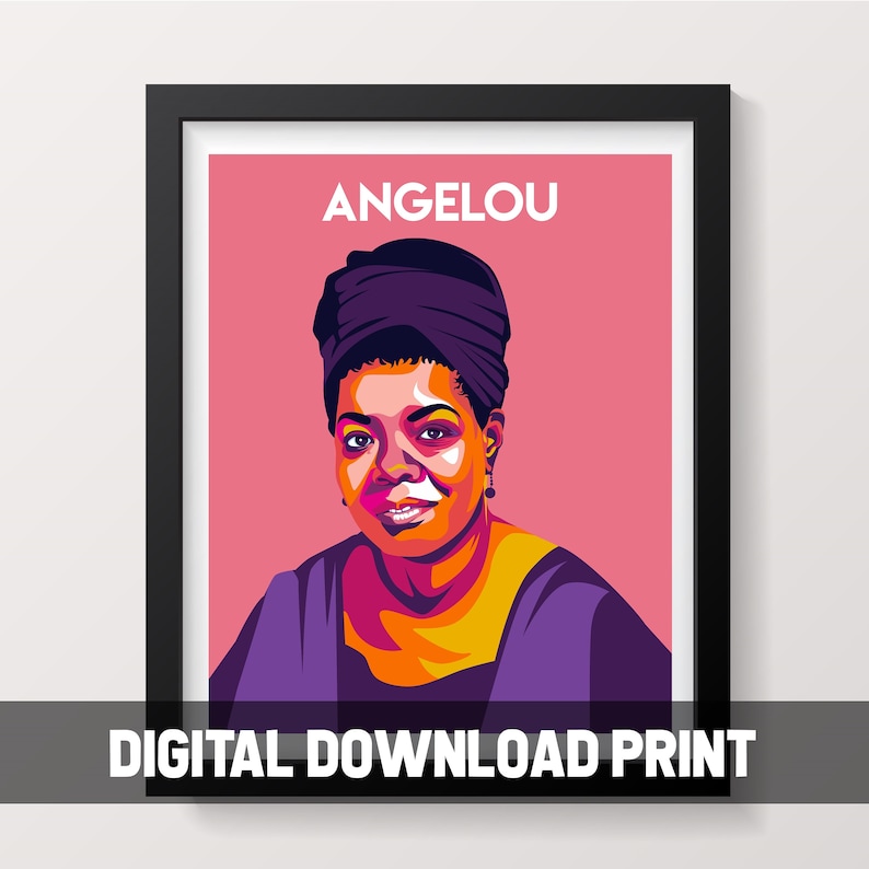 Maya Angelou Poster Famous Women Poster Wall Art Decor | Etsy
