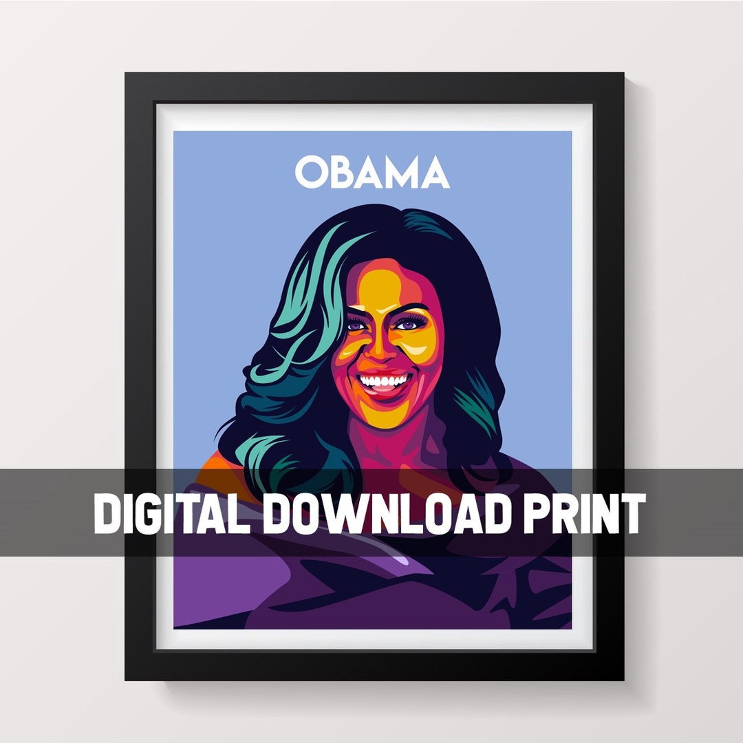 Michelle Obama Poster, Political Women Poster, Digital Art Print ...