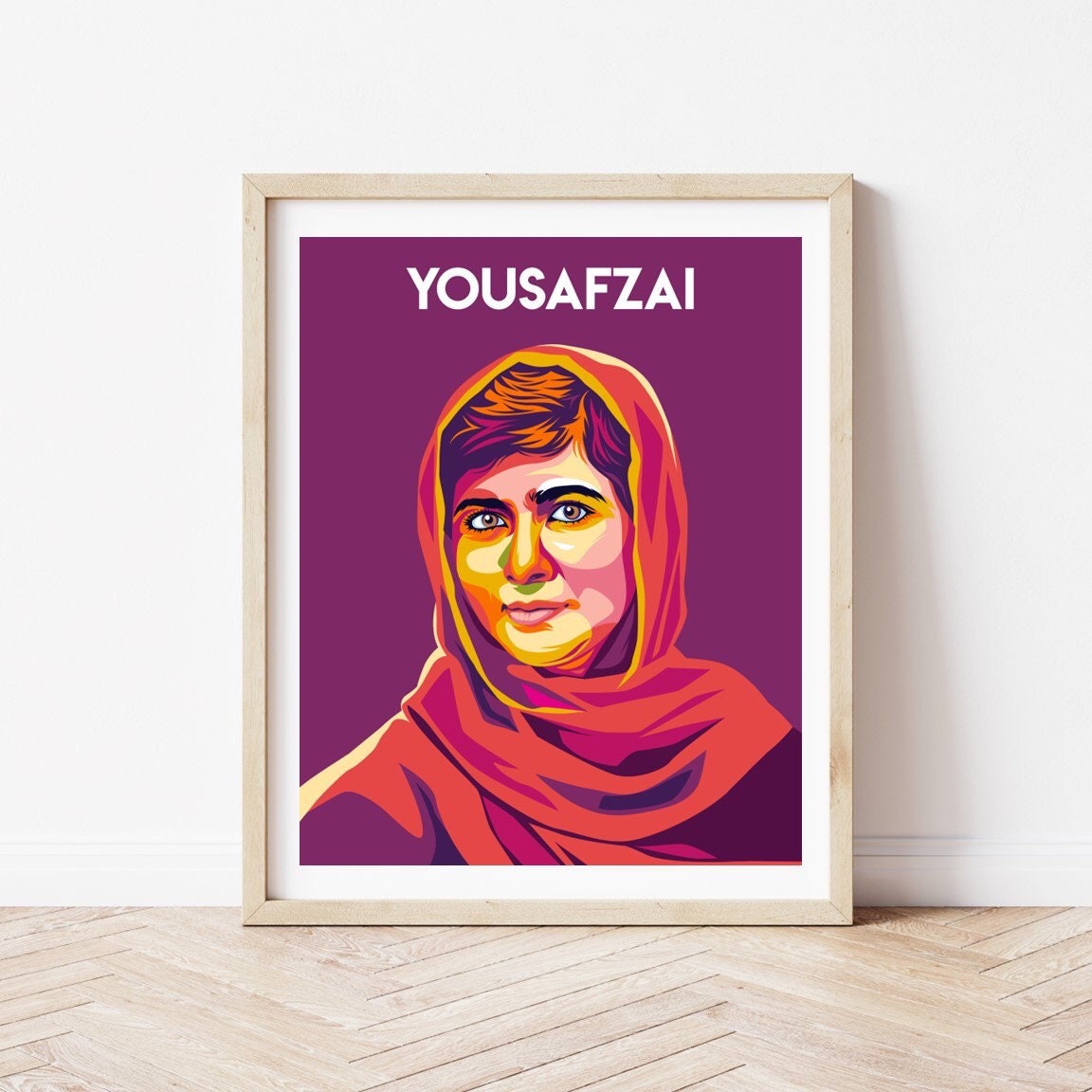 Malala Yousafzai Poster, Cartel Mujeres Famosas, Decoración De Arte ...
