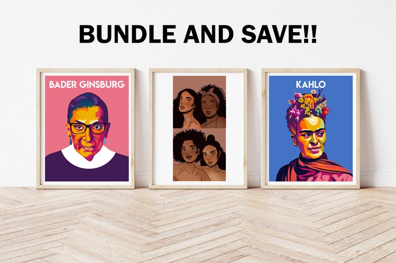 Print Bundles Famous Women Poster Wall Art Decor Feminist - Etsy