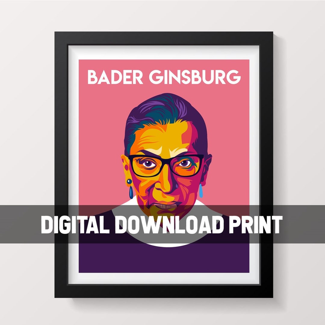 Ruth Bader Ginsburg Poster, Famous Women Poster, Wall Art Decor ...