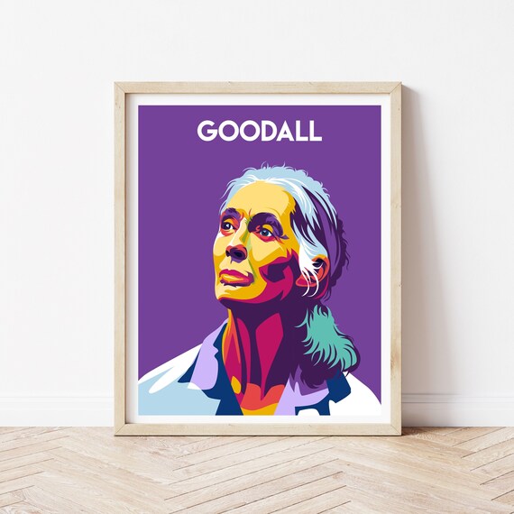 Jane Goodall Poster Famous Women Poster Wall Art Decor | Etsy