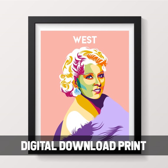 Mae West Poster Famous Women Poster Wall Art Decor Feminist | Etsy