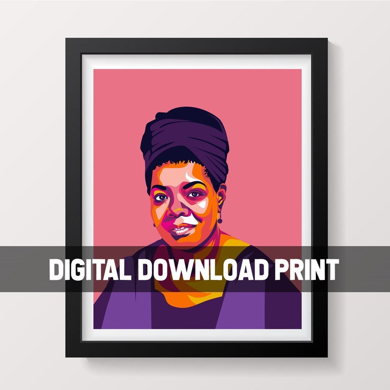 Maya Angelou Poster Famous Women Poster Wall Art Decor - Etsy